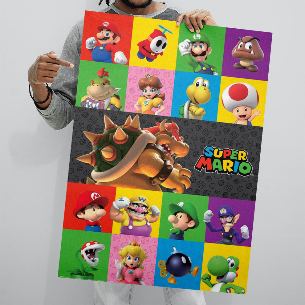 Super Mario Character Poster 61x91.5cm – On the Wall Art Prints